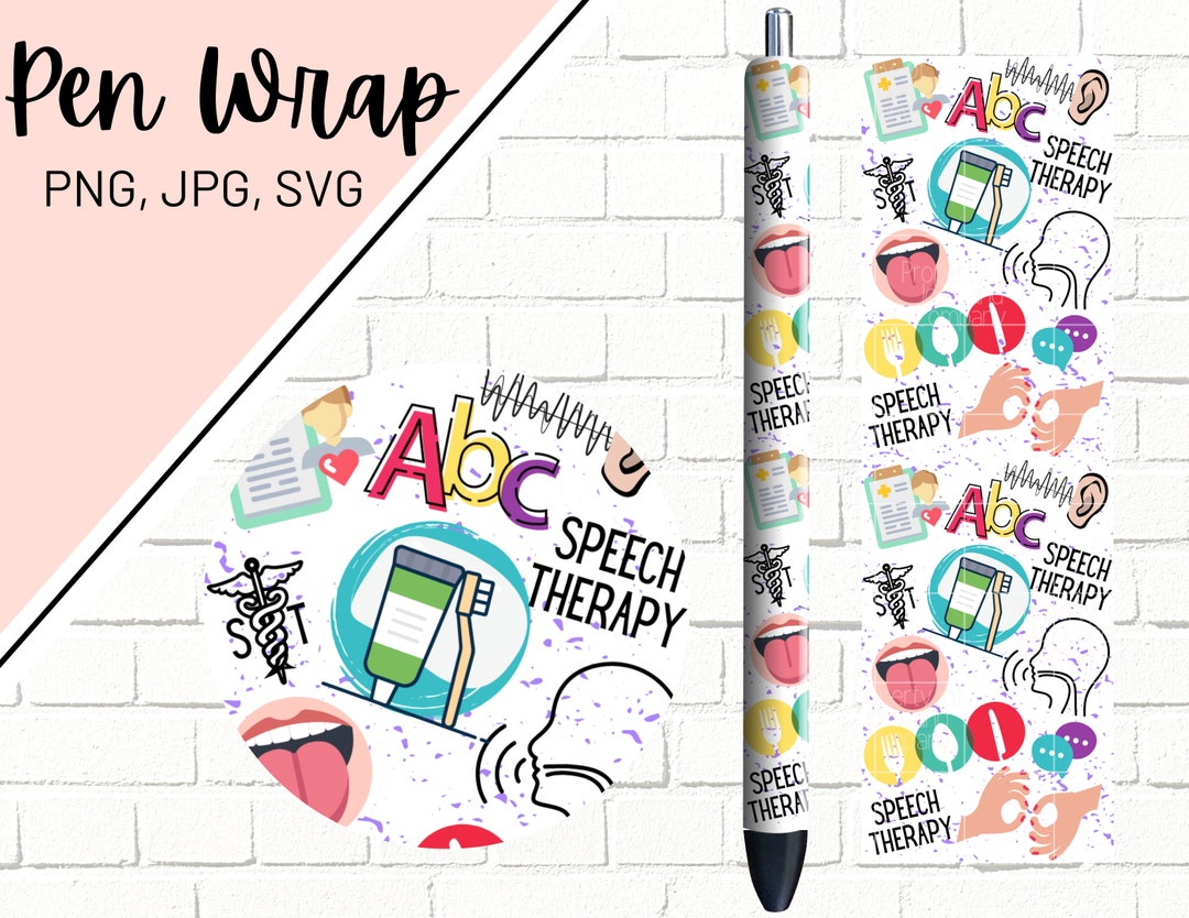 Speech Therapy Pen Wrap, Speech Therapist Pen Wrap, Therapy Pen Wrap ...