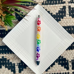 Dog Pen Wrap, Paw Print Pen Wrap, Glitter Pen Wraps, Animal Pen Wrap ...