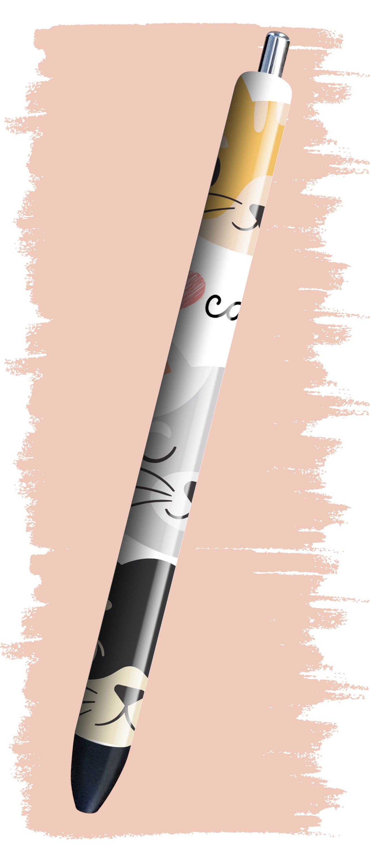 Cat Pen Wraps Cat Pen Wrap Glitter Pen Wraps Kitten Pen - Etsy