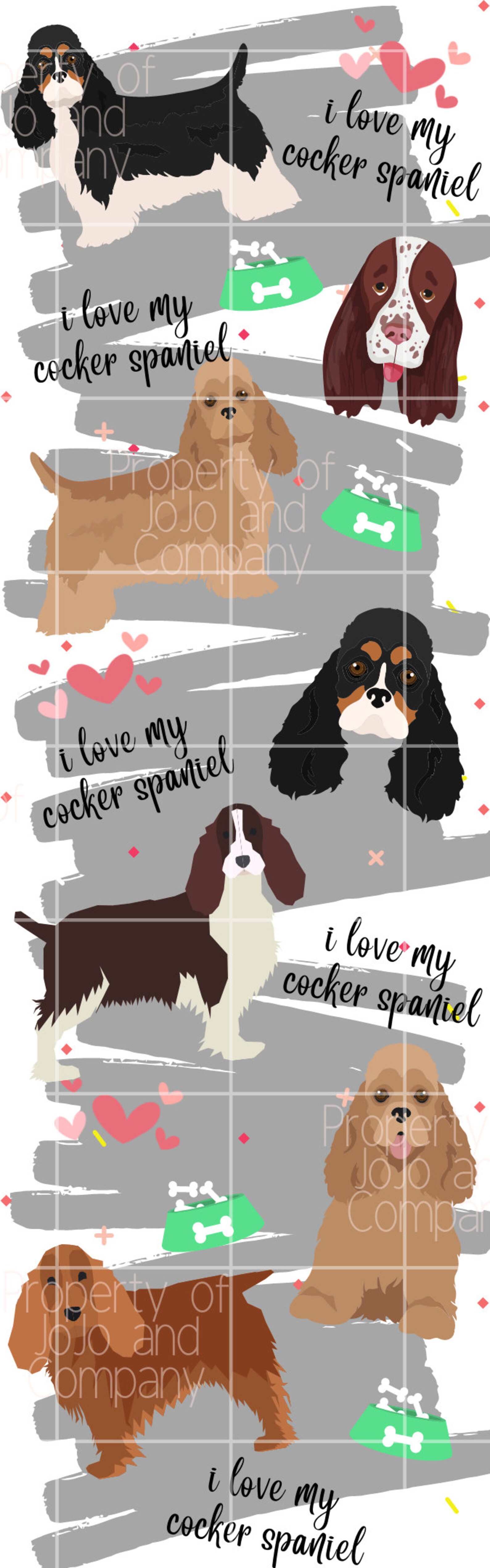 Cocker Spaniel Pen Wrap Puppy Pen Wrap Glitter Pen Wraps | Etsy