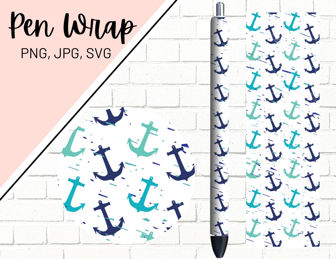 Nautical Pen Wrap, Pen Wrap for Men, Ocean Pen Wrap, Marine Pen Wrap ...