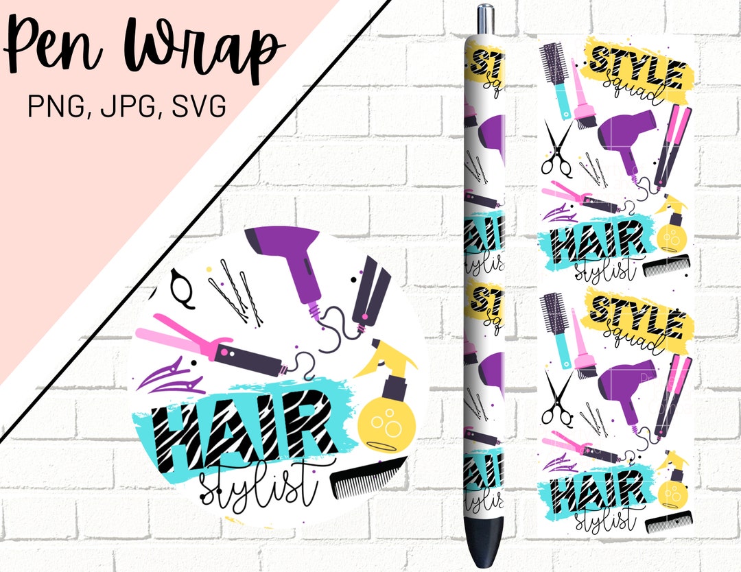 Stylist Pen Wrap, Hair Stylist Pen Wrap, Cosmetology Pen Wrap ...
