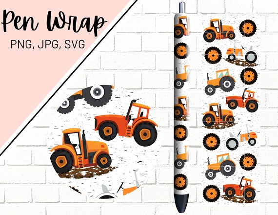 Tractor Pen Wrap Orange Tractor Pen Wrap Farm Pen Wrap - Etsy