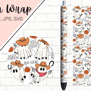 Halloween Pen Wrap, Spooky Pen Wrap, Cowboy Pen Wrap, Pumpkin Pen Wrap ...
