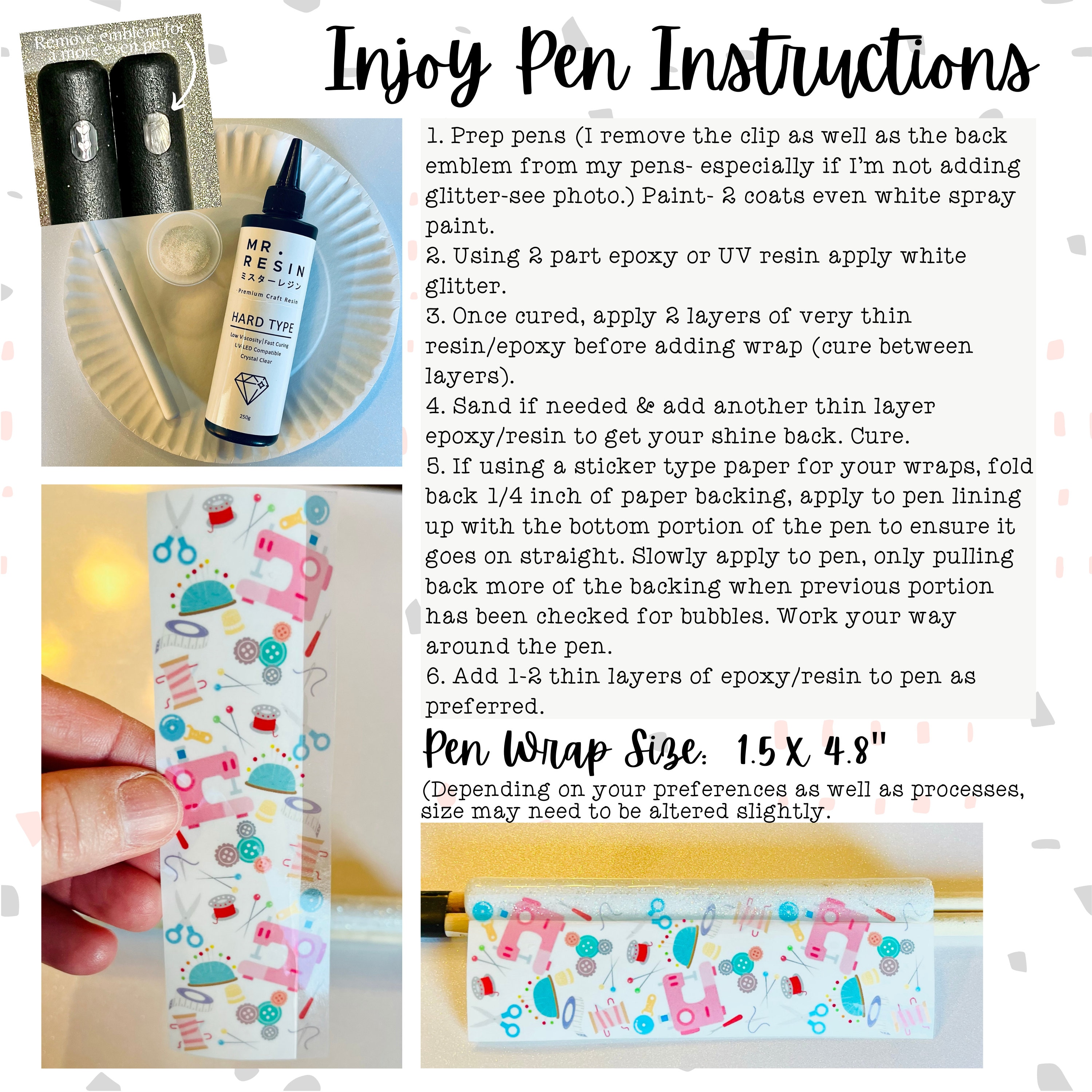 Music Pen Wrap Music Note Pen Wrap Glitter Pen Wrap Musical - Etsy