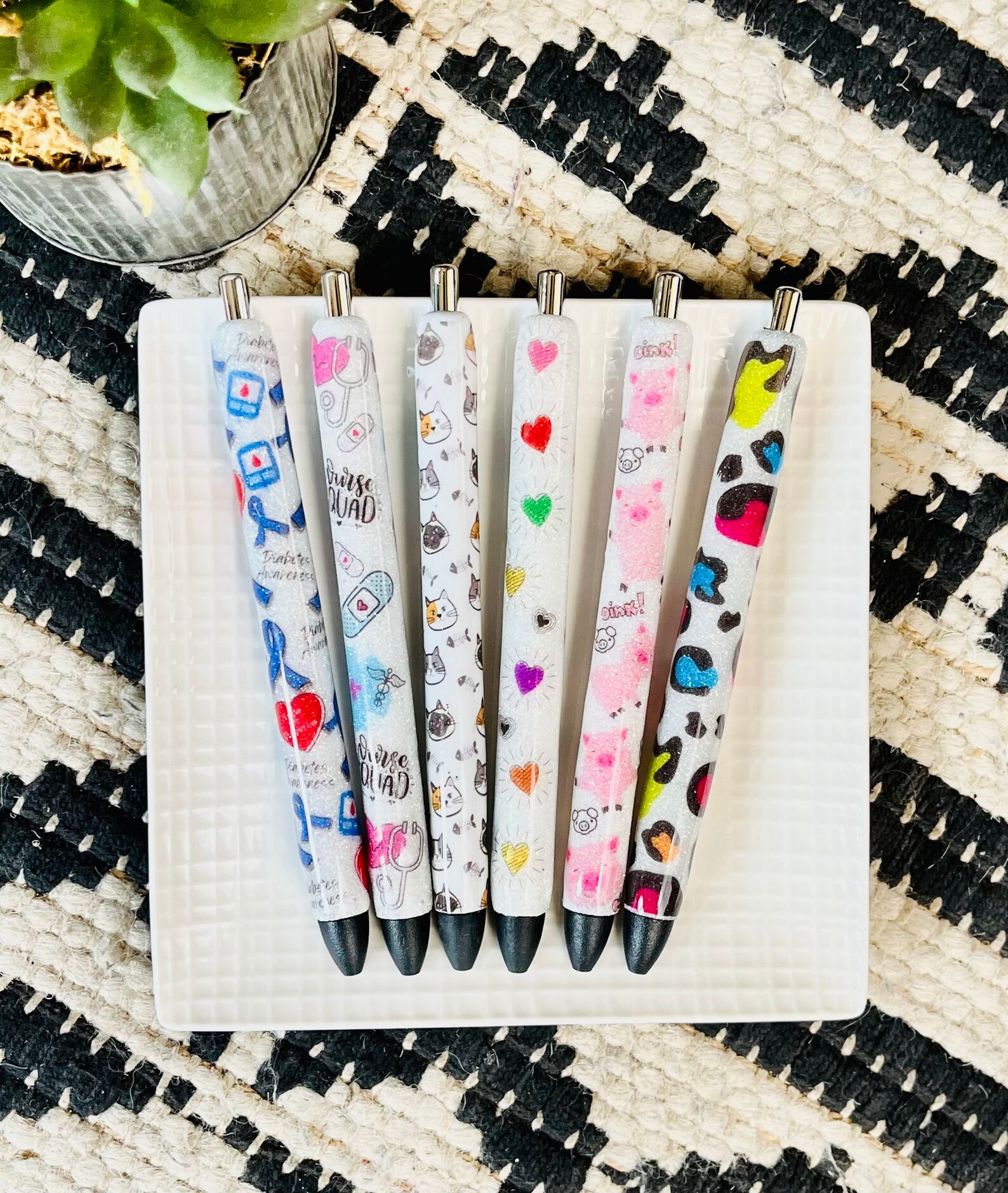 Cheetah Pen Wrap, Cheetah Print Pen Wrap, Glitter Pen Wrap, Animal ...