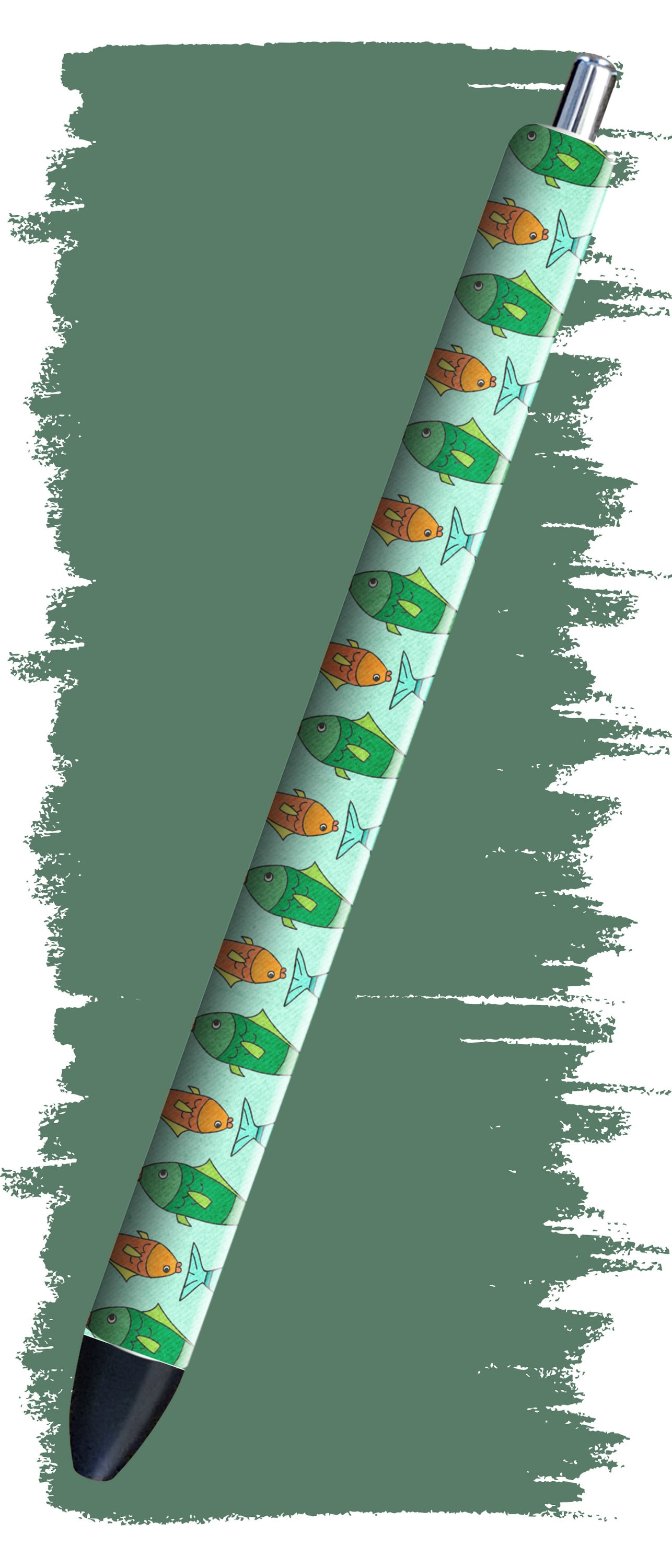 Fishing Pen Wrap Fish Pen Wrap Glitter Pen Wraps Pen Wraps - Etsy