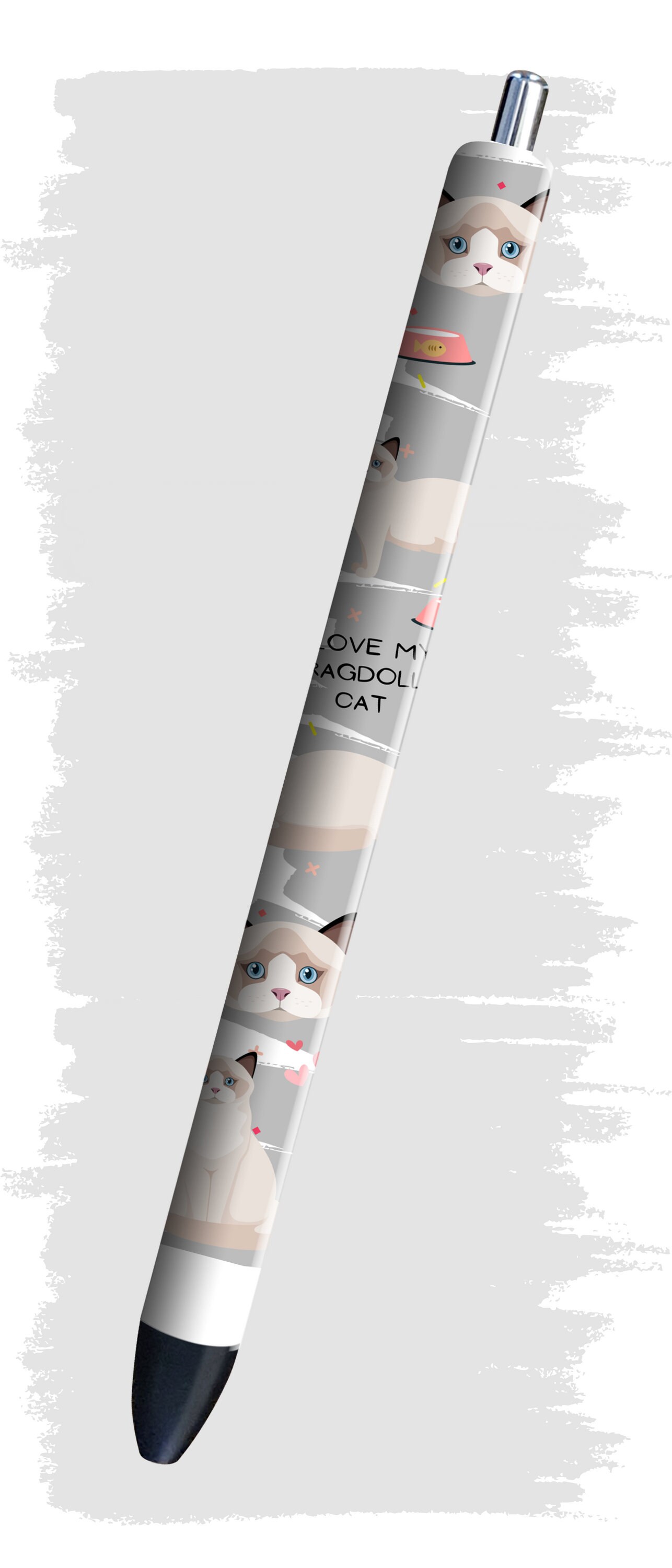 Ragdoll Cat Pen Wrap, Cat Pen Wrap, Glitter Pen Wraps, Ragdoll Pen Wrap ...