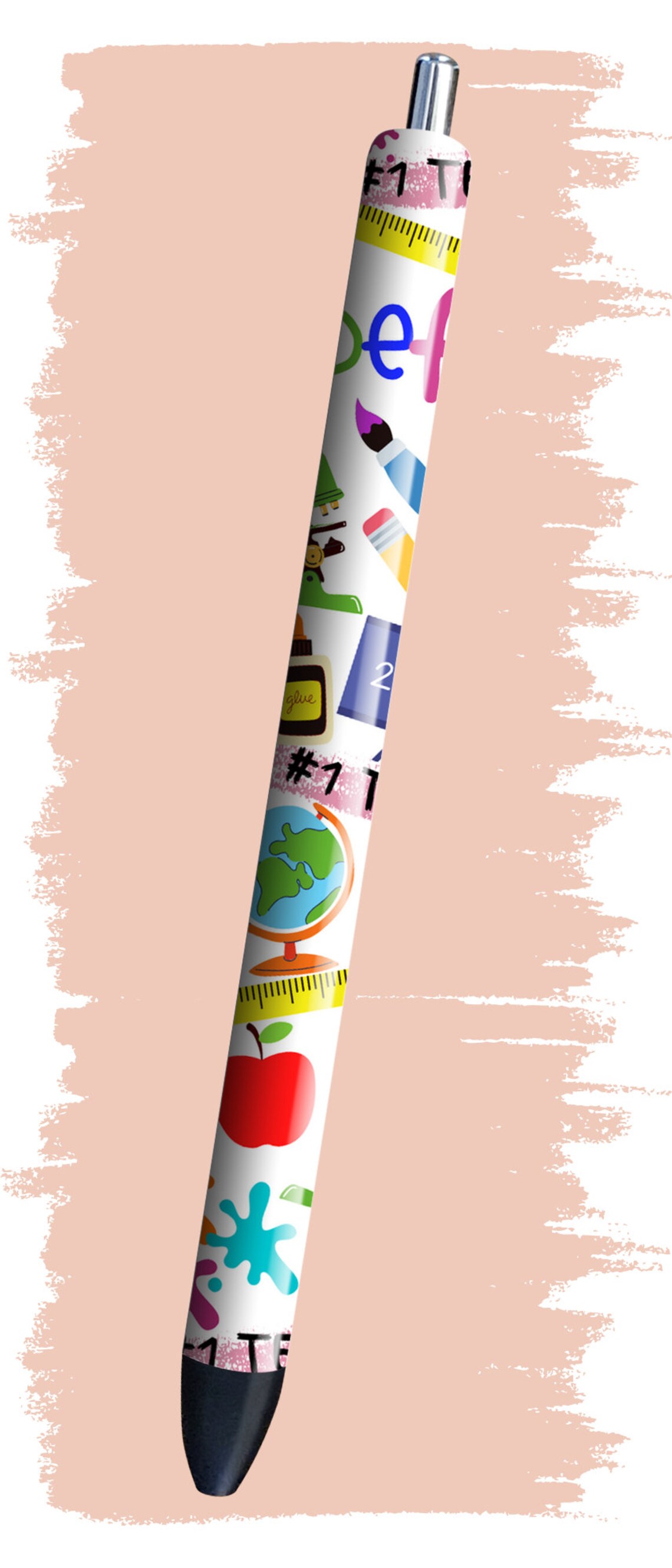 Teacher Pen Wrap School Pen Wrap Glitter Pen Wrap Teaching - Etsy