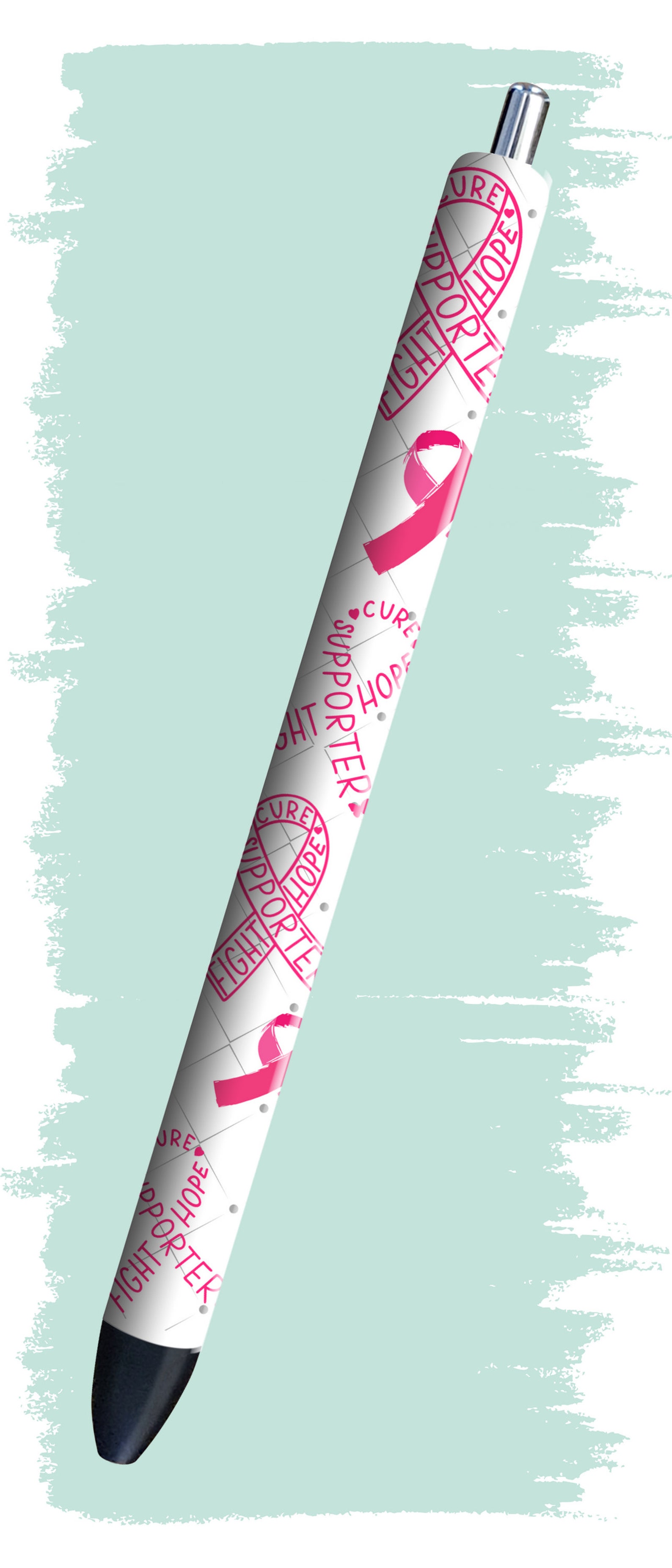 Breast Cancer Pen Wrap Pink Ribbon Pen Wrap Cancer Pen Wrap - Etsy
