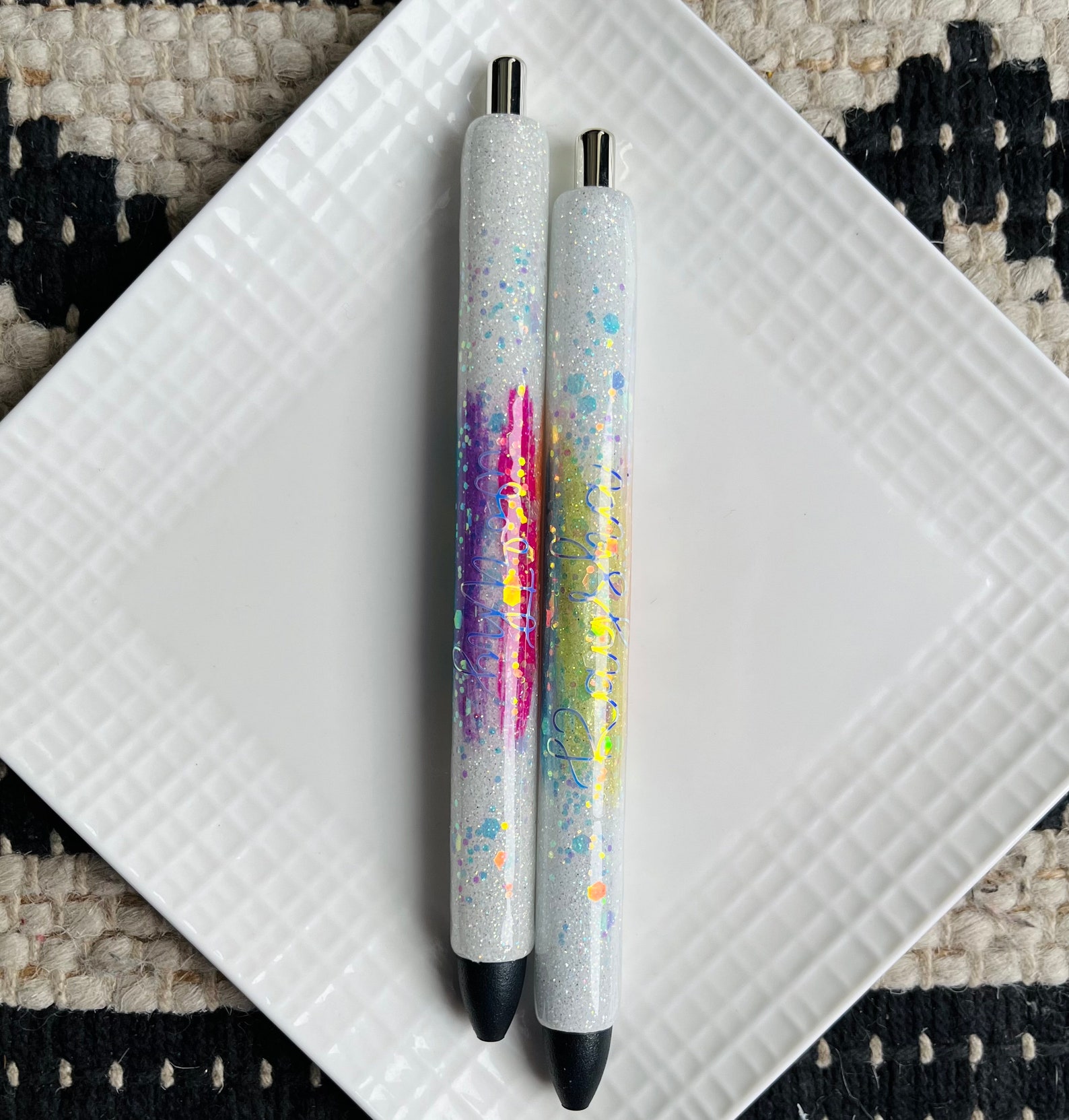 Unicorn Burst Pen Wrap Rainbow Pen Wrap Glitter Pen Wraps | Etsy