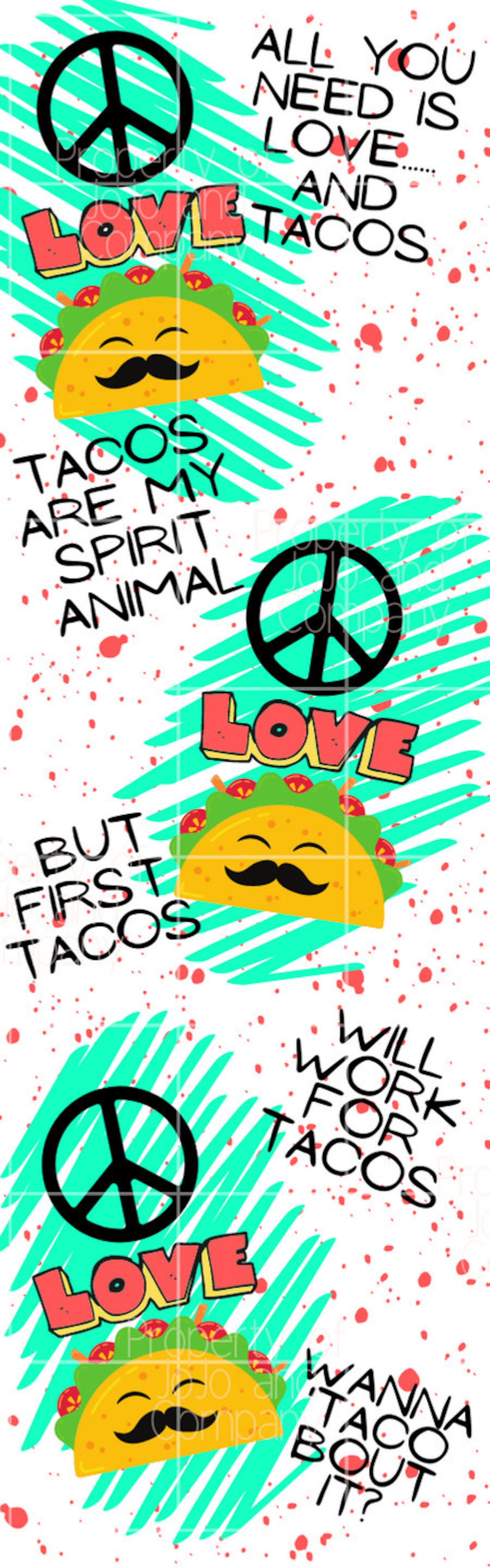 Taco Pen Wrap Taco Tuesday Pen Wrap Glitter Pen Wraps | Etsy