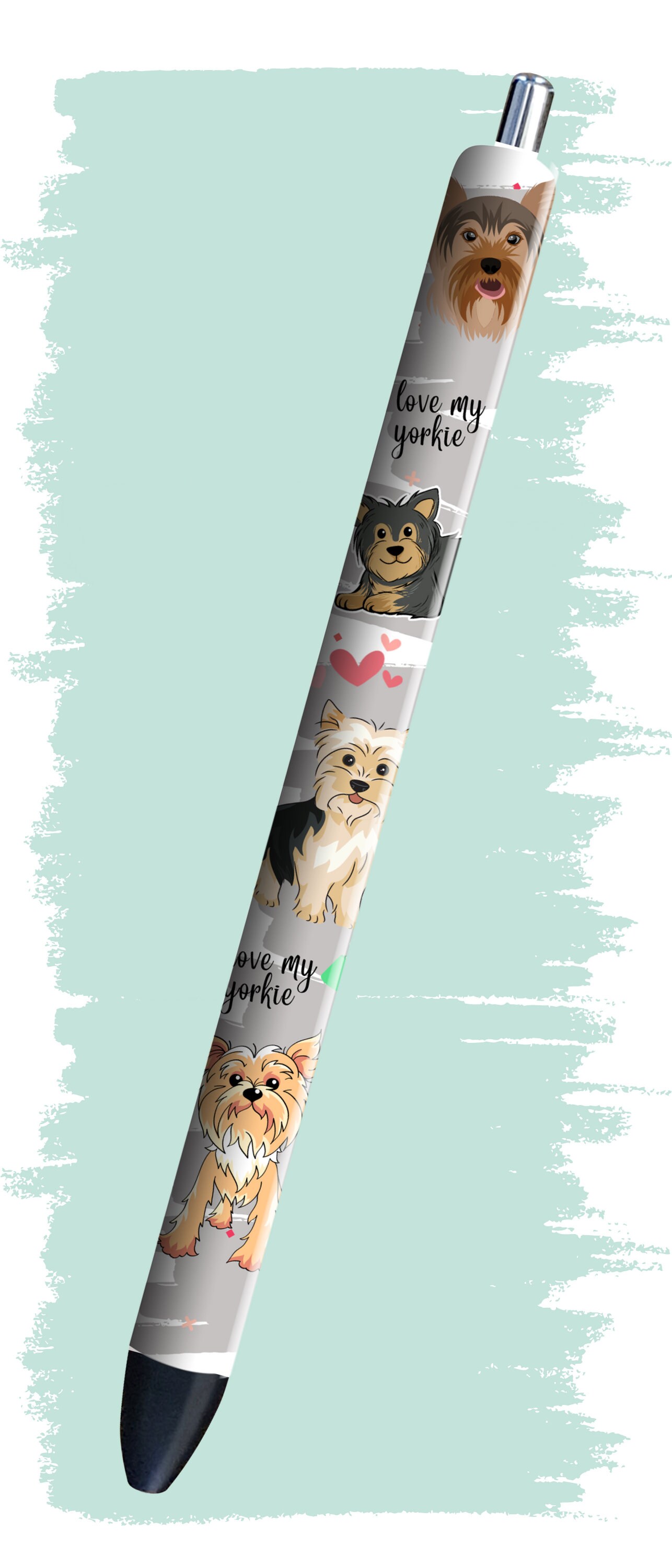 Yorkie Pen Wrap Dog Breed Pen Wrap Yorkshire Terrier Pen - Etsy