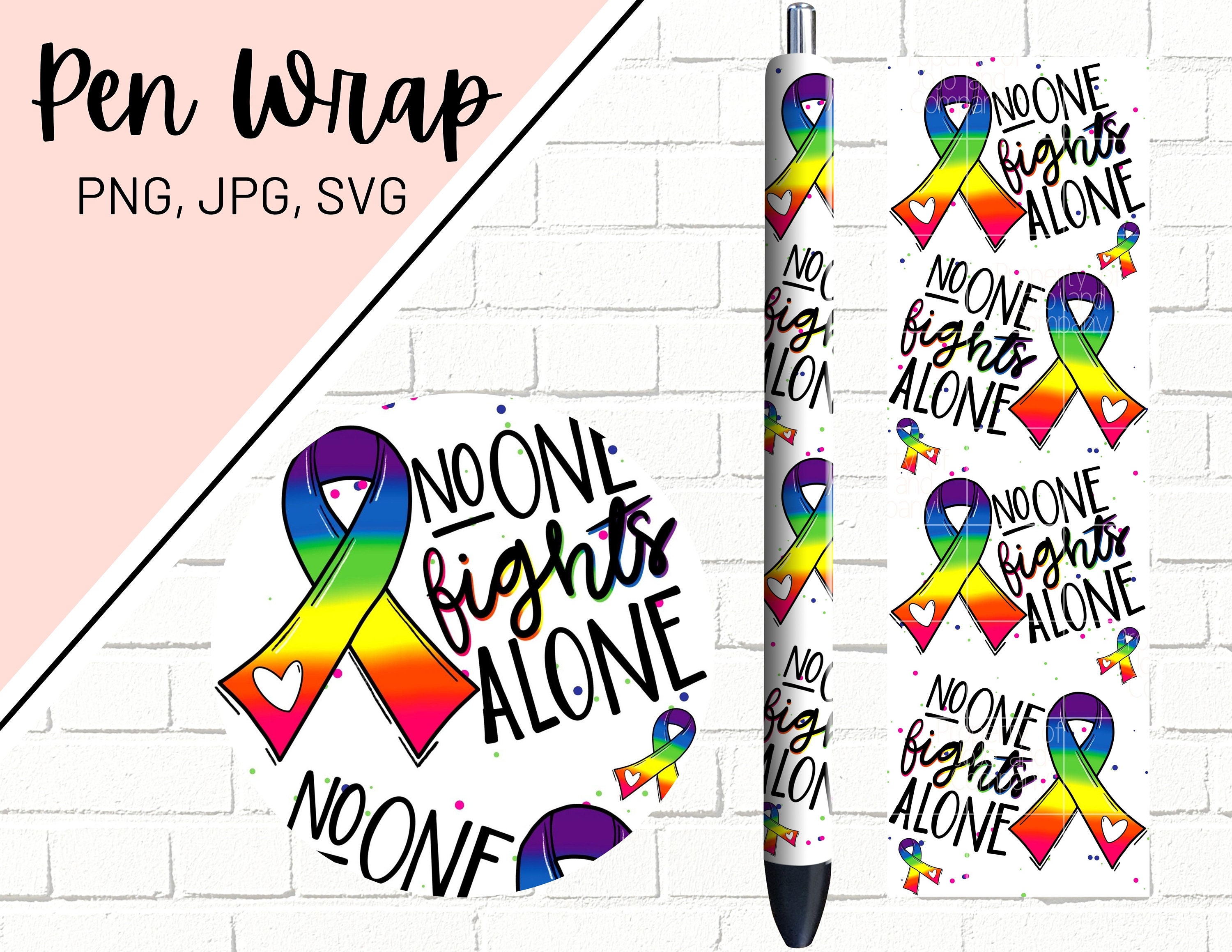 Cancer Ribbon Pen Wrap Cancer Awareness Pen Wrap Cancer Pen - Etsy