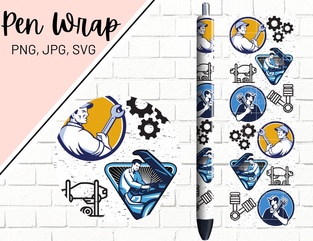 Car Mechanic Pen Wrap, Tool Box Pen Wrap, Body Shop Pen Wrap, Ink Joy ...