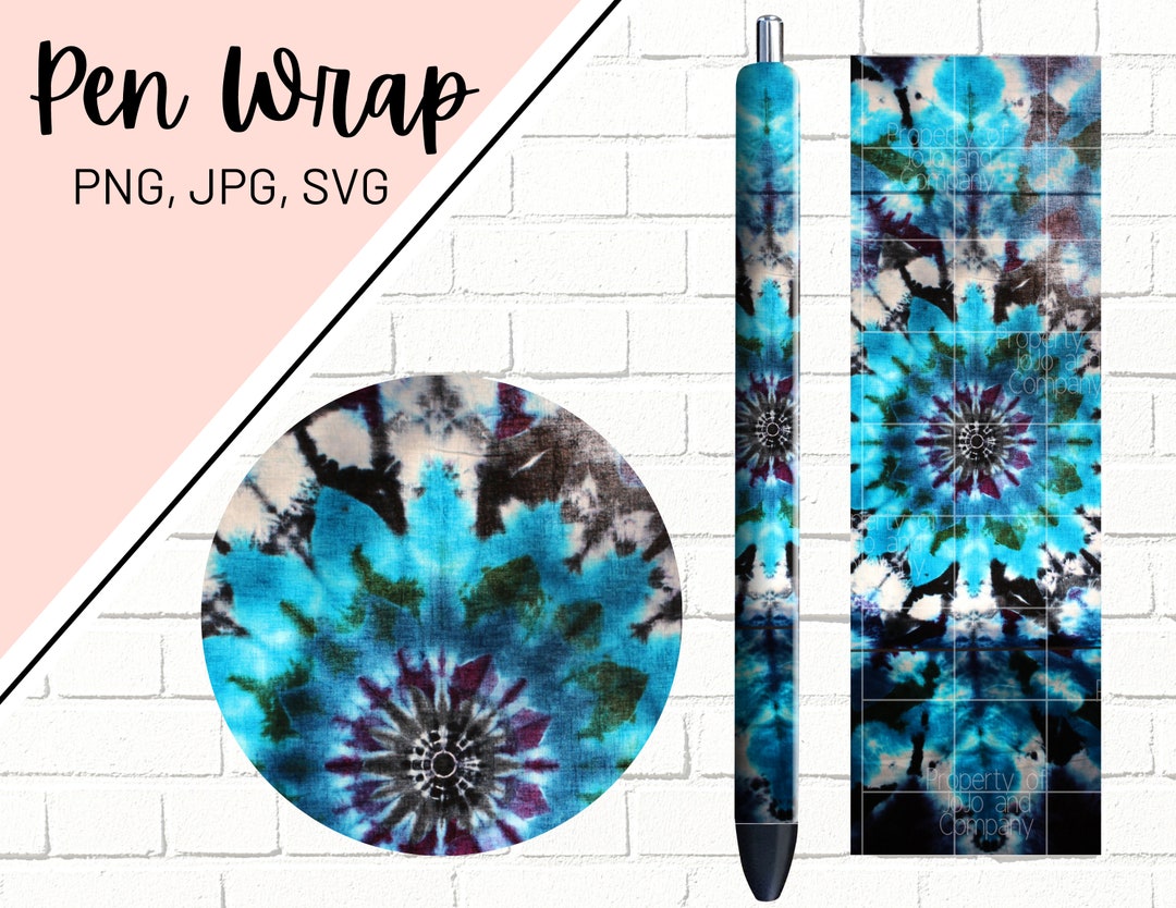 Tie Dye Pen Wrap, Tye Dye Pen Wrap, Retro Pen Wrap, Glitter Pen Wrap ...