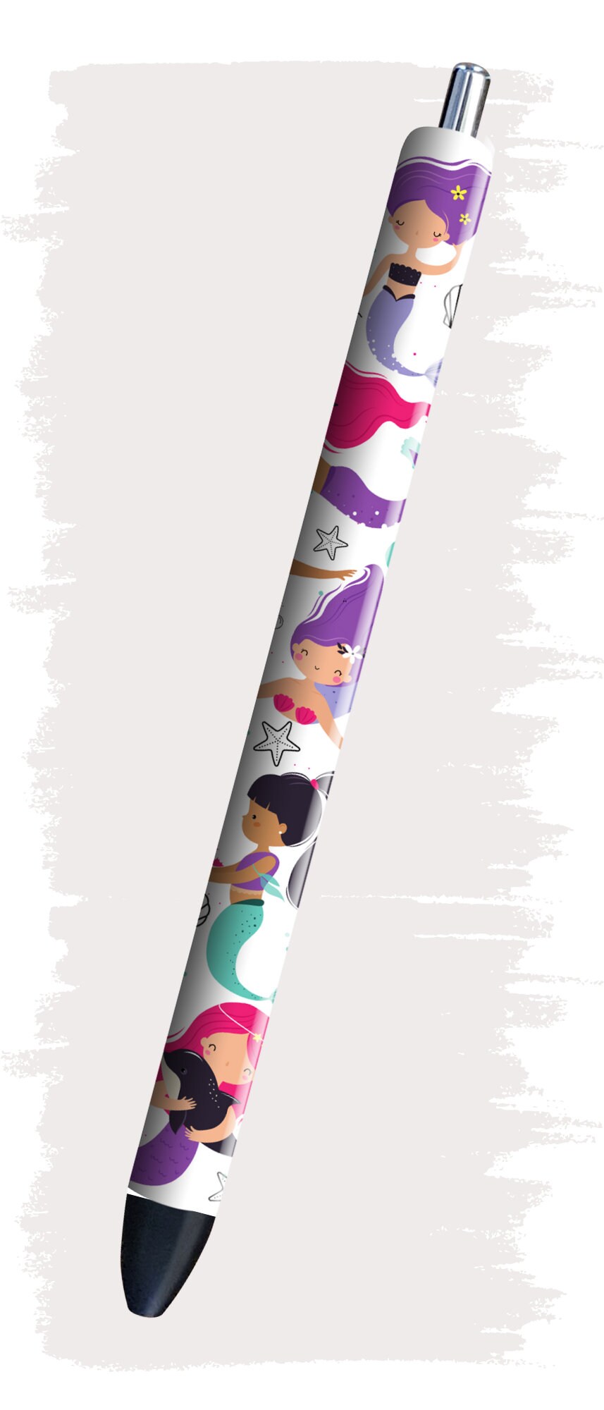 Mermaid Pen Wrap, Ocean Pen Wrap, Glitter Pen Wraps, Starfish Pen Wrap ...