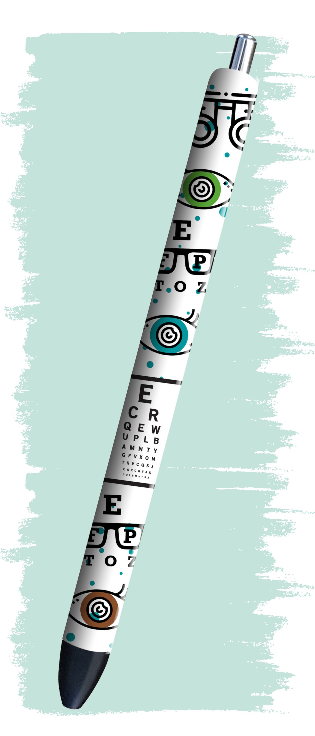 Optometry Pen Wrap Eye Pen Wrap Glitter Pen Wrap Optician - Etsy