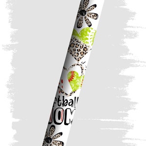 Softball Mom Pen Wrap, Softball Pen Wrap, Glitter Pen Wrap, Sports Pen ...