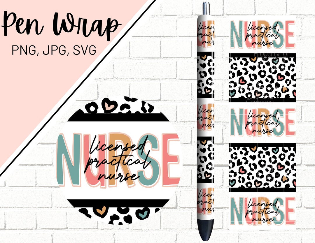 Nurse Pen Wrap, LPN Pen Wrap, Licensed Practical Nurse Pen Wrap ...