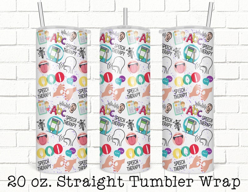 Speech Therapy Tumbler Wrap, Speech Therapist Tumbler Wrap, Tumbler ...