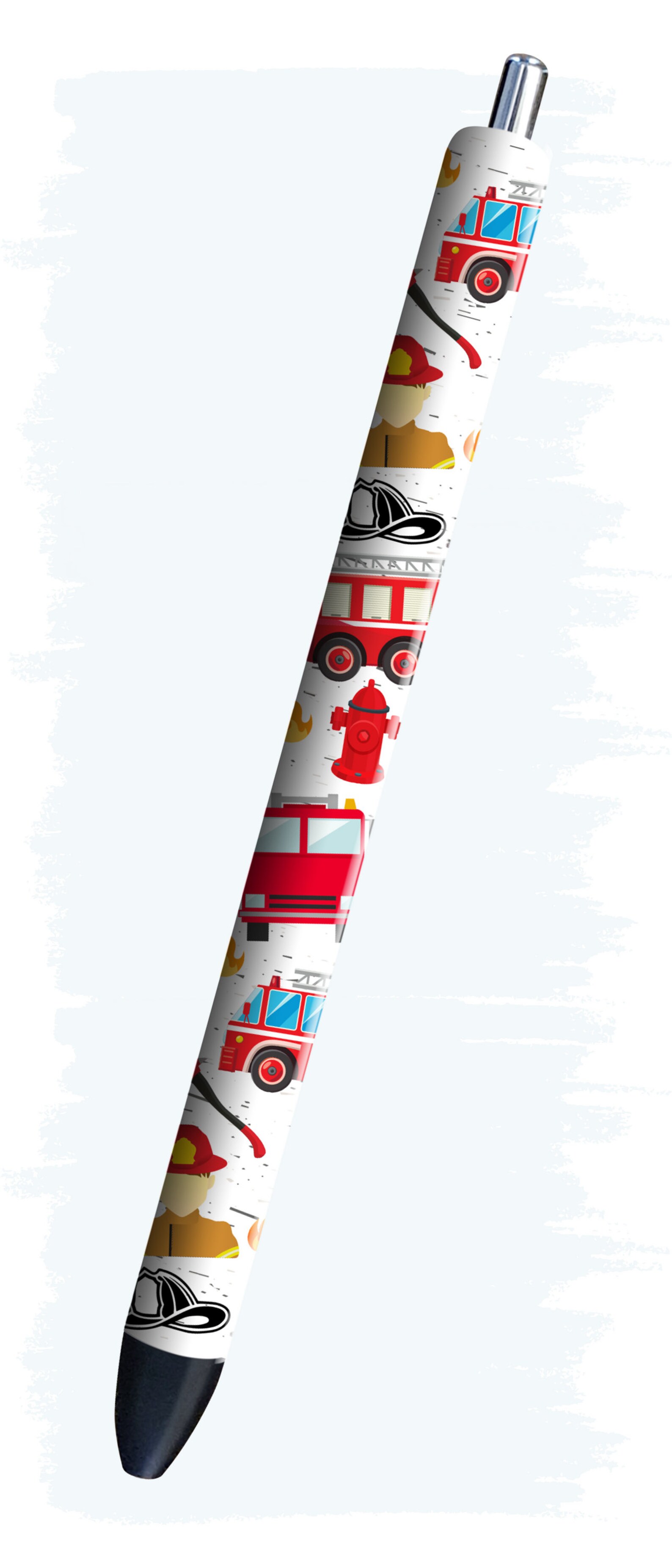 Firefighter Pen Wrap, Fire Pen Wrap, Fire Truck Pen Wrap, Fireman Pen ...