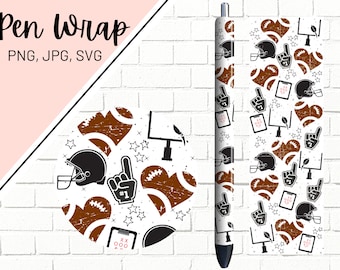 Football Pen Wraps PNG Football Pen Wrap Glitter Pen Wrap Pen Wrap ...