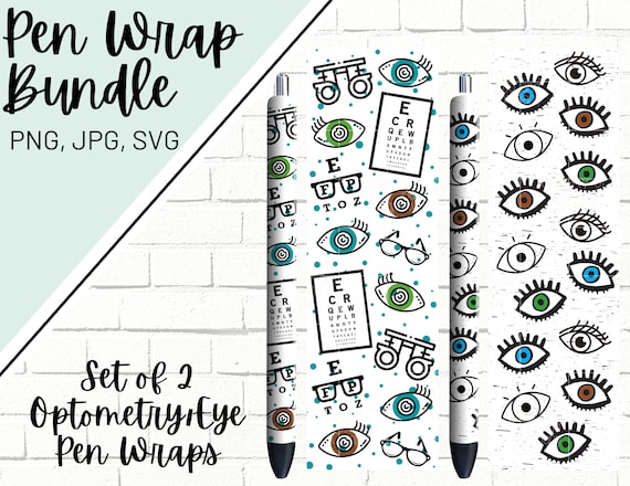 Optometry Pen Wrap Eye Pen Wrap Glitter Pen Wrap Optician - Etsy