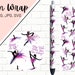 Ballet Pen Wrap, Dance Pen Wrap, Glitter Pen Wraps, Pointe Pen Wrap ...