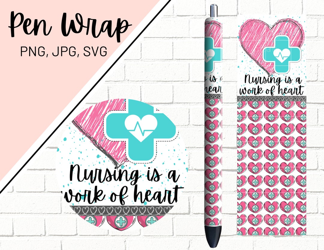 Nurse Pen Wrap, Medical Pen Wrap, Glitter Pen Wraps, Registered Nurse ...