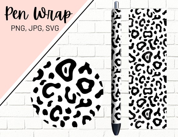 Cheetah Pen Wrap Cheetah Print Pen Wrap Glitter Pen Wrap - Etsy