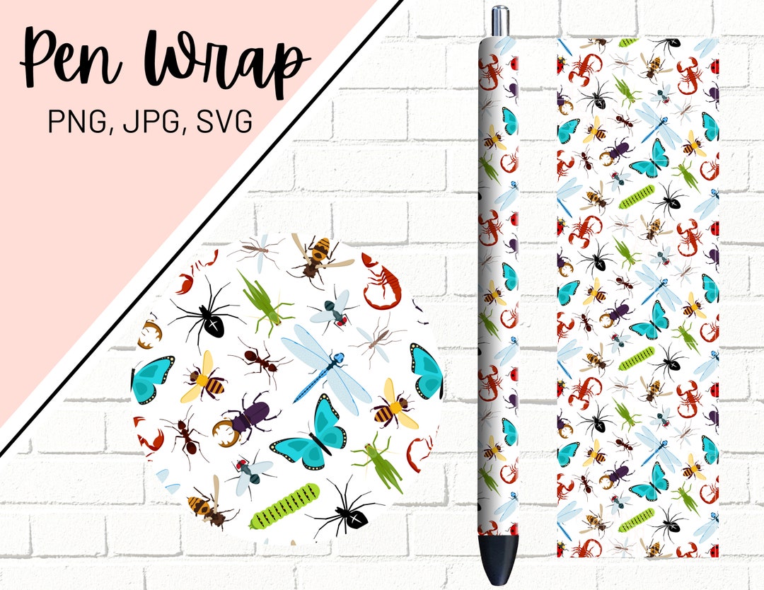 Insect Pen Wrap, Bug Pen Wrap, Pen Wrap for Boys, Insects Pen Wrap ...