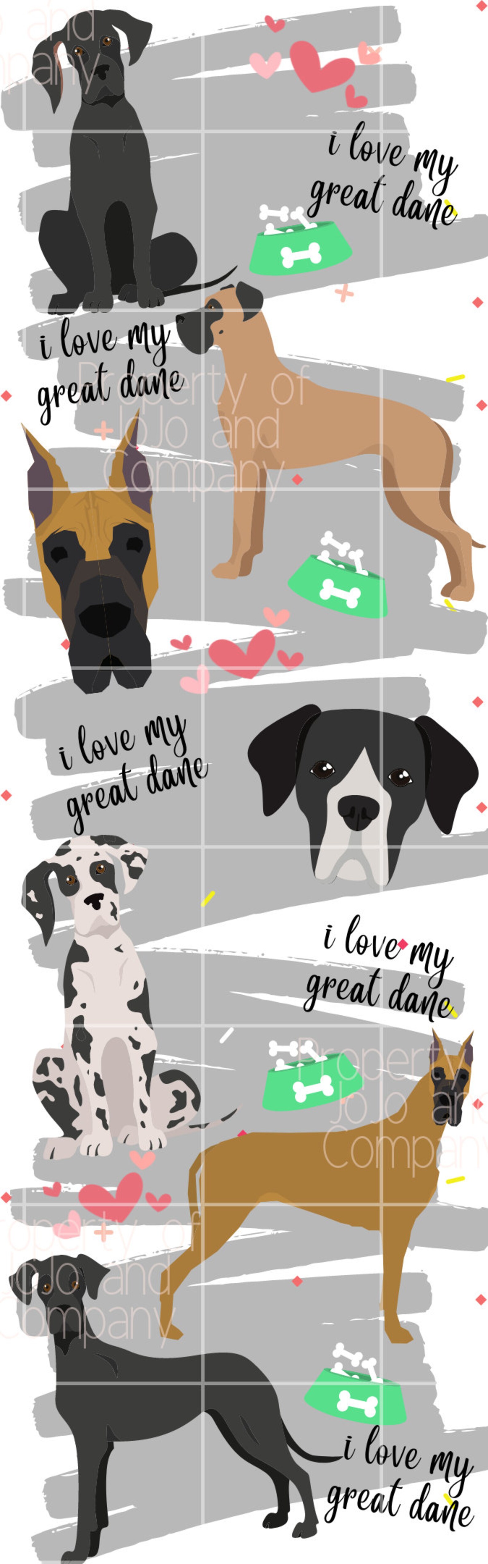 Great Dane Pen Wraps, Great Dane Pen Wrap, Glitter Pen Wraps, Dog Pen ...