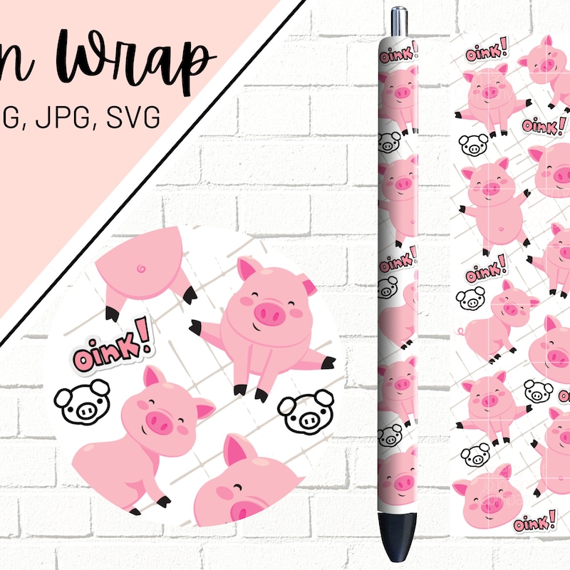 Ink Drawing of Pig - Etsy