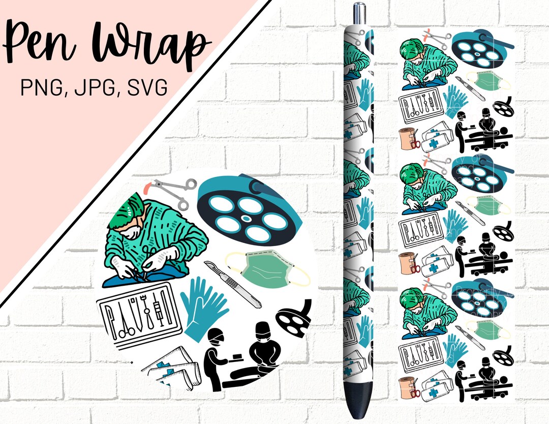 Surgical Tech Pen Wrap, Medical Pen Wrap, Doctor Pen Wrap, Surgical ...