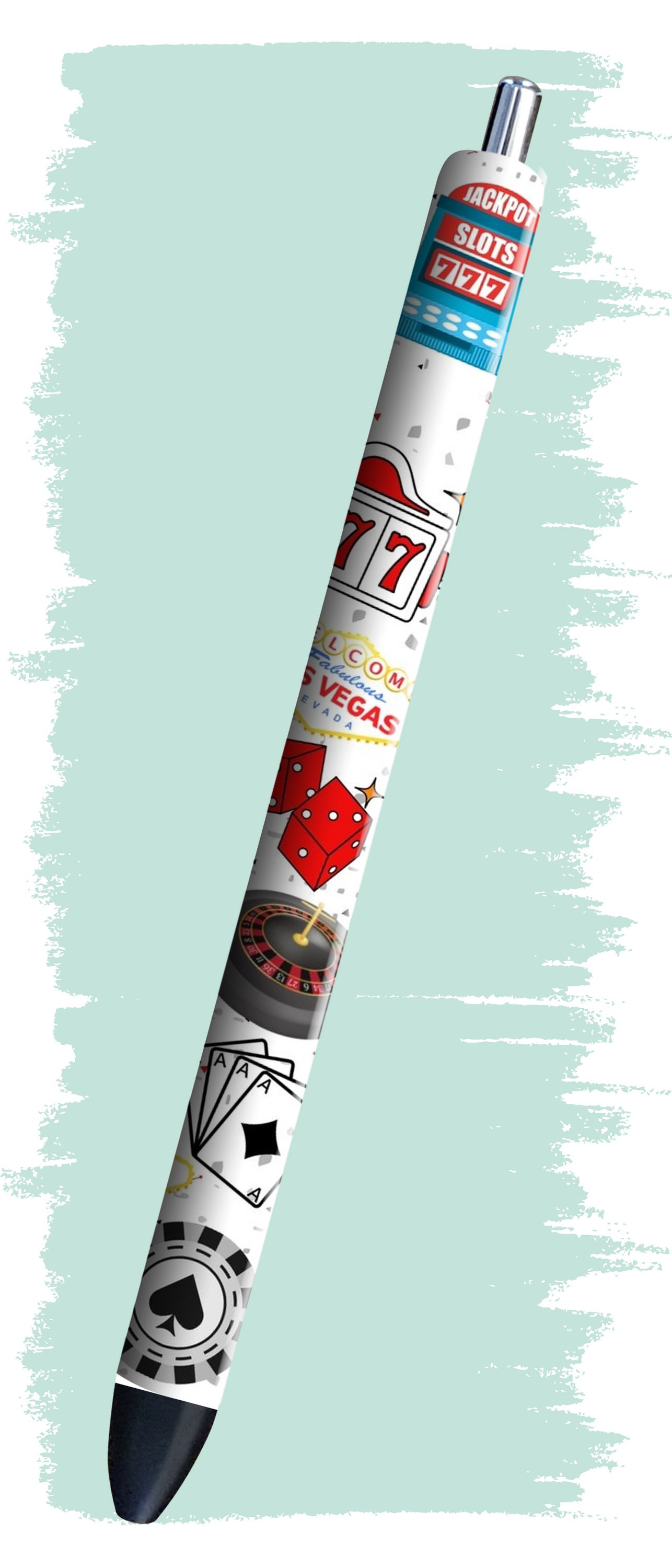 Las Vegas Pen Wrap, Vegas Pen Wrap, Glitter Pen Wrap, Gambling Pen Wrap ...