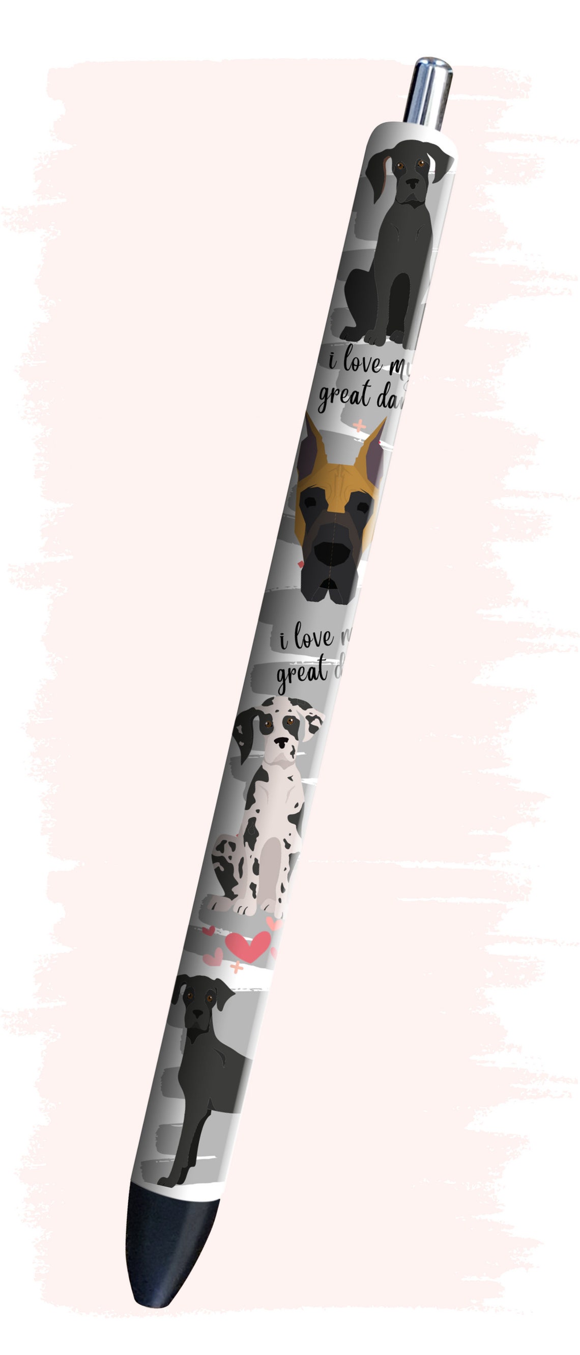 Great Dane Pen Wraps, Great Dane Pen Wrap, Glitter Pen Wraps, Dog Pen ...