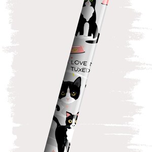Tuxedo Cat Pen Wrap, Cat Pen Wrap, Glitter Pen Wraps, Cat Breed Pen ...