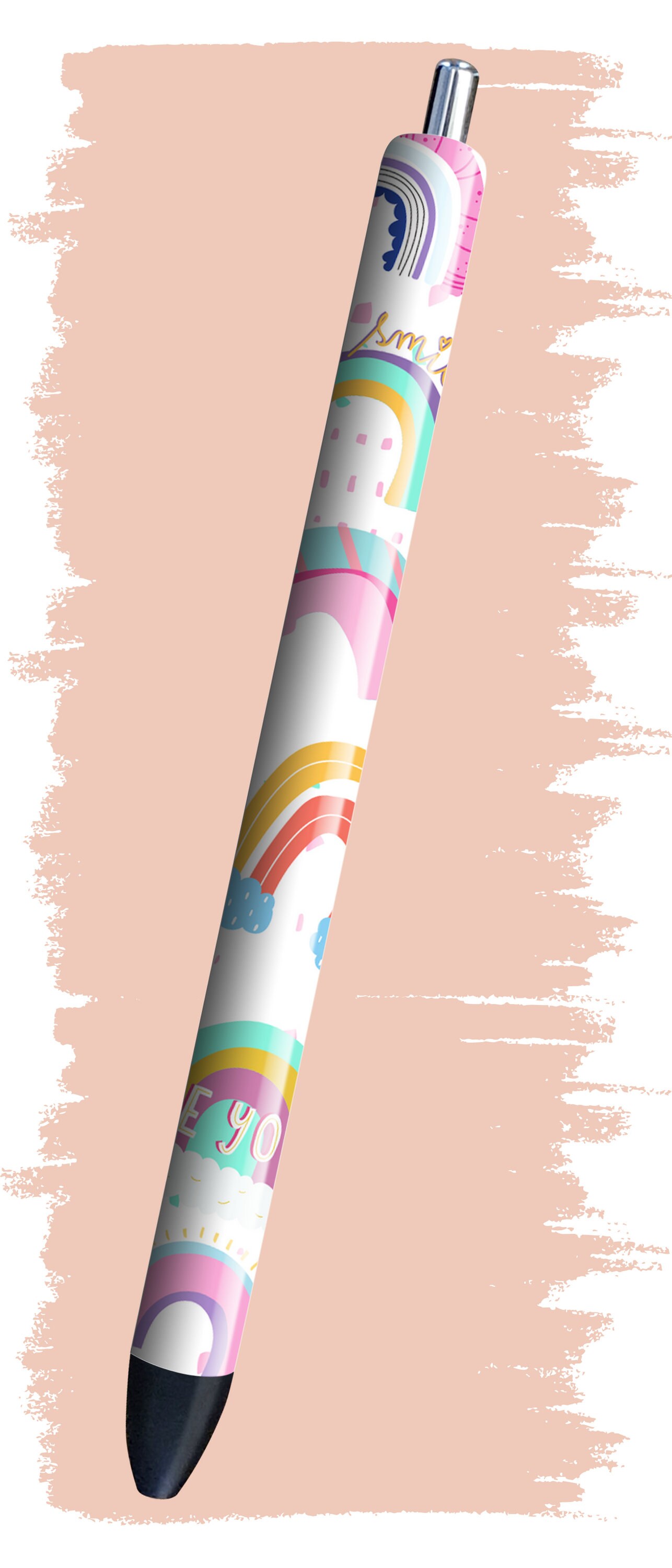 Rainbow Pen Wrap Inspirational Pen Wrap Glitter Pen Wraps - Etsy