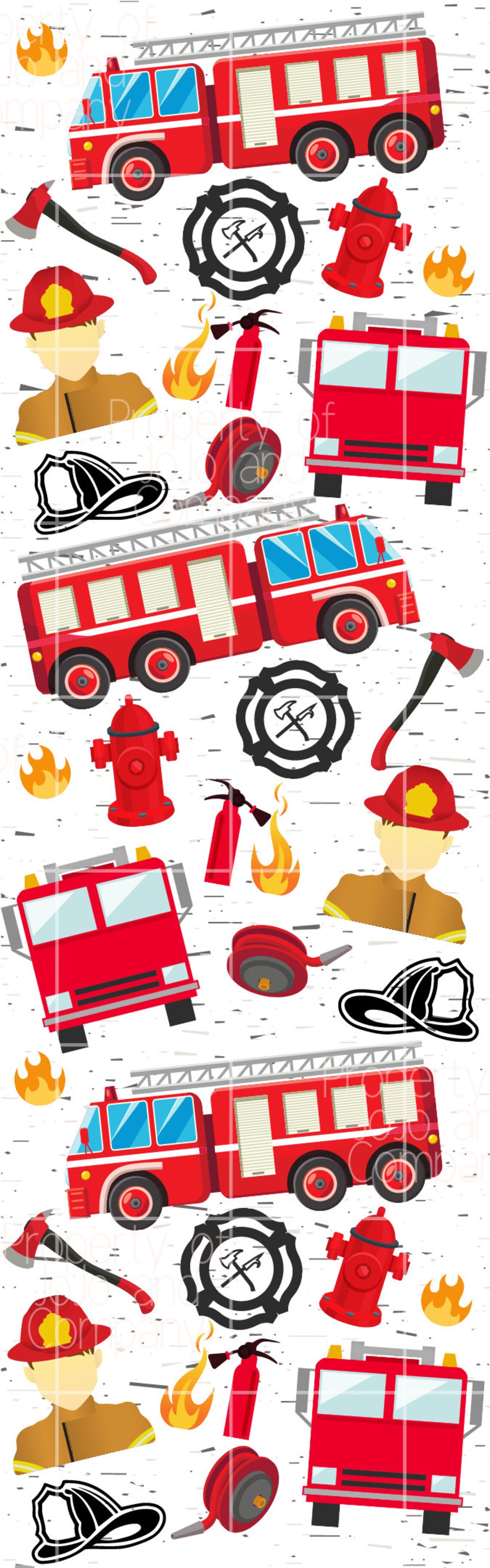 Firefighter Pen Wrap Fire Pen Wrap Fire Truck Pen Wrap | Etsy