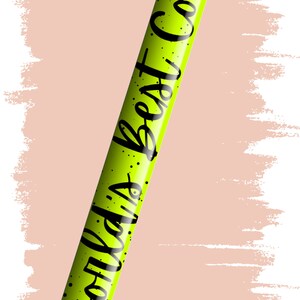 Softball Pen Wrap, Sports Pen Wrap, Glitter Pen Wrap, Softball Coach ...