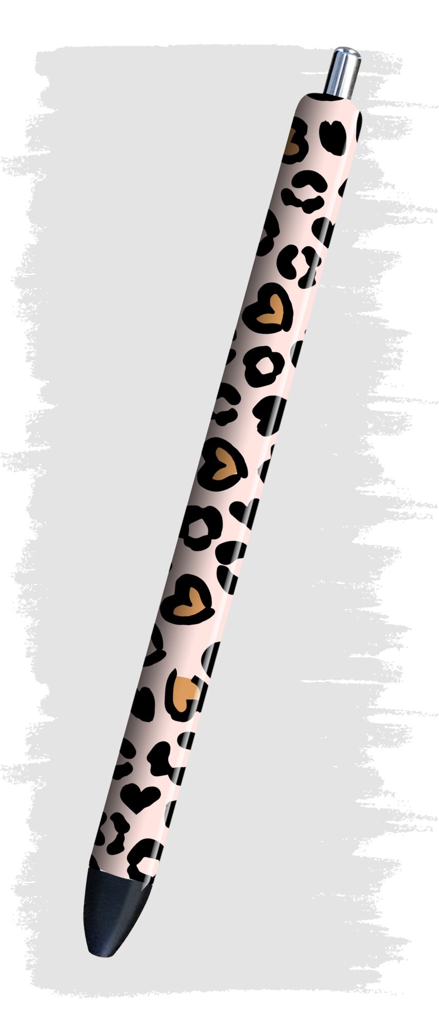Cheetah Pen Wrap, Love Pen Wrap, Glitter Pen Wrap, Leopard Heart Pen ...