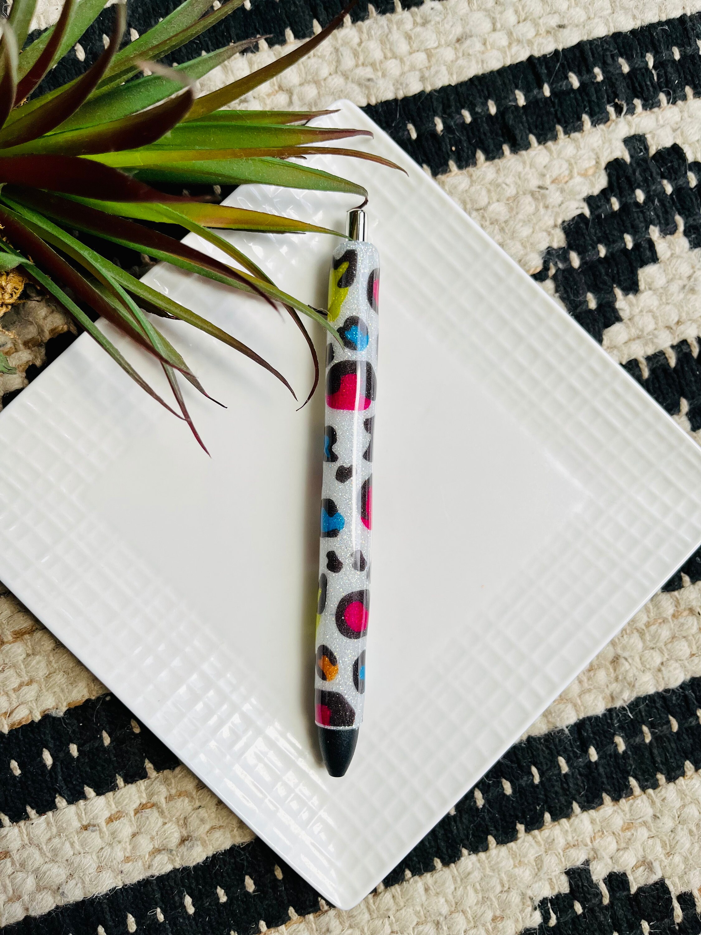 Cheetah Pen Wrap, Cheetah Print Pen Wrap, Glitter Pen Wrap, Animal ...