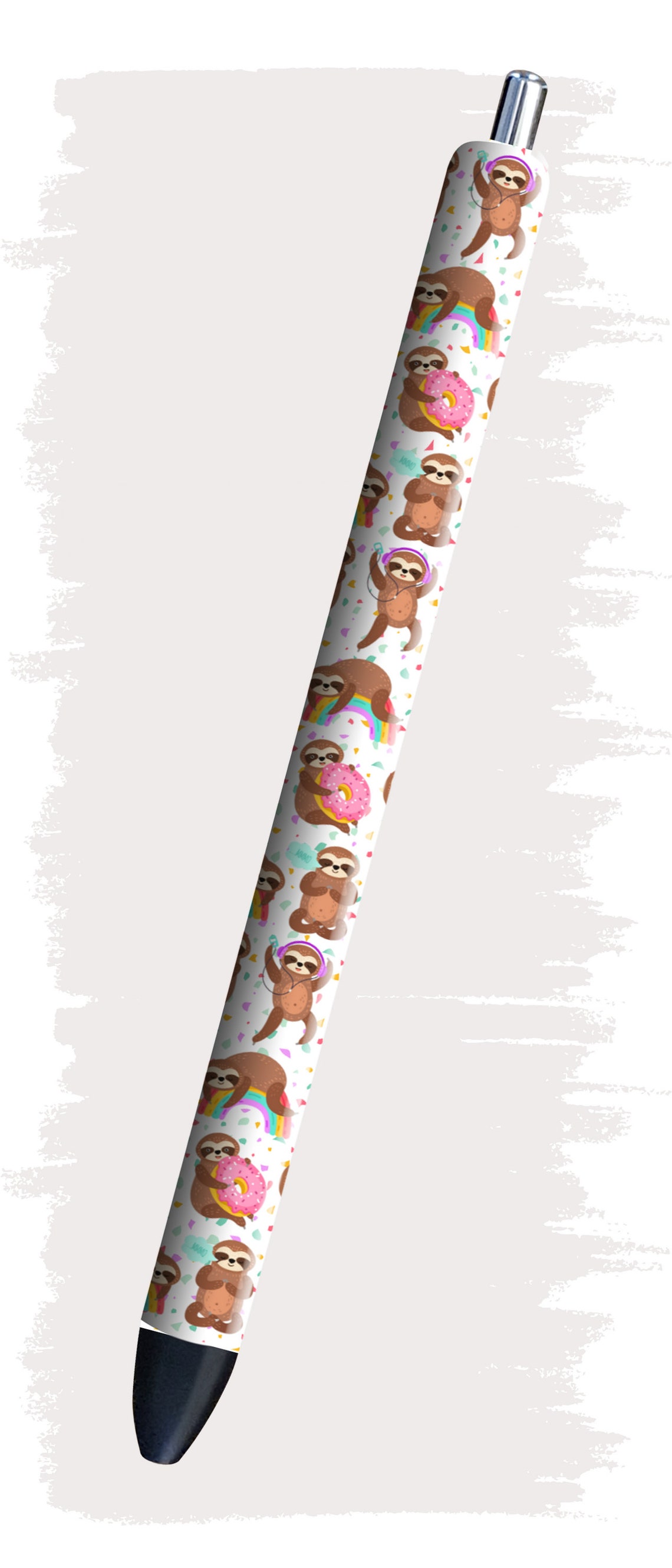 Sloth Pen Wraps, Sloth Pen Wrap, Glitter Pen Wrap, Pen Wrap for Girls ...