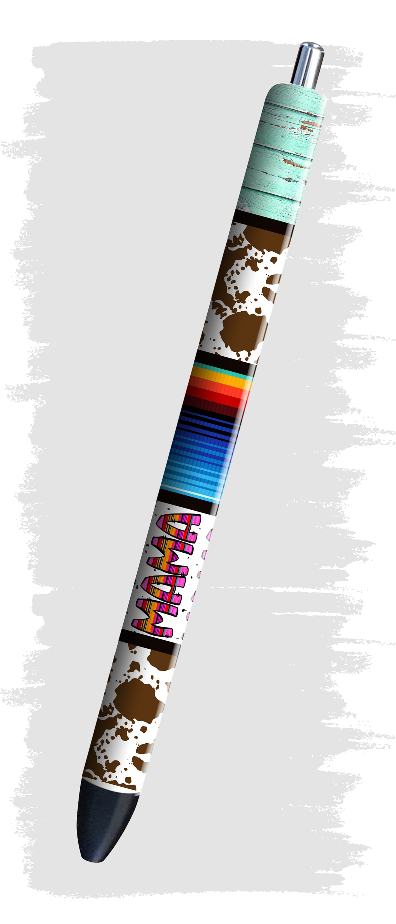 Cow Print Pen Wrap Serape Pen Wrap Mama Pen Wrap Glitter - Etsy