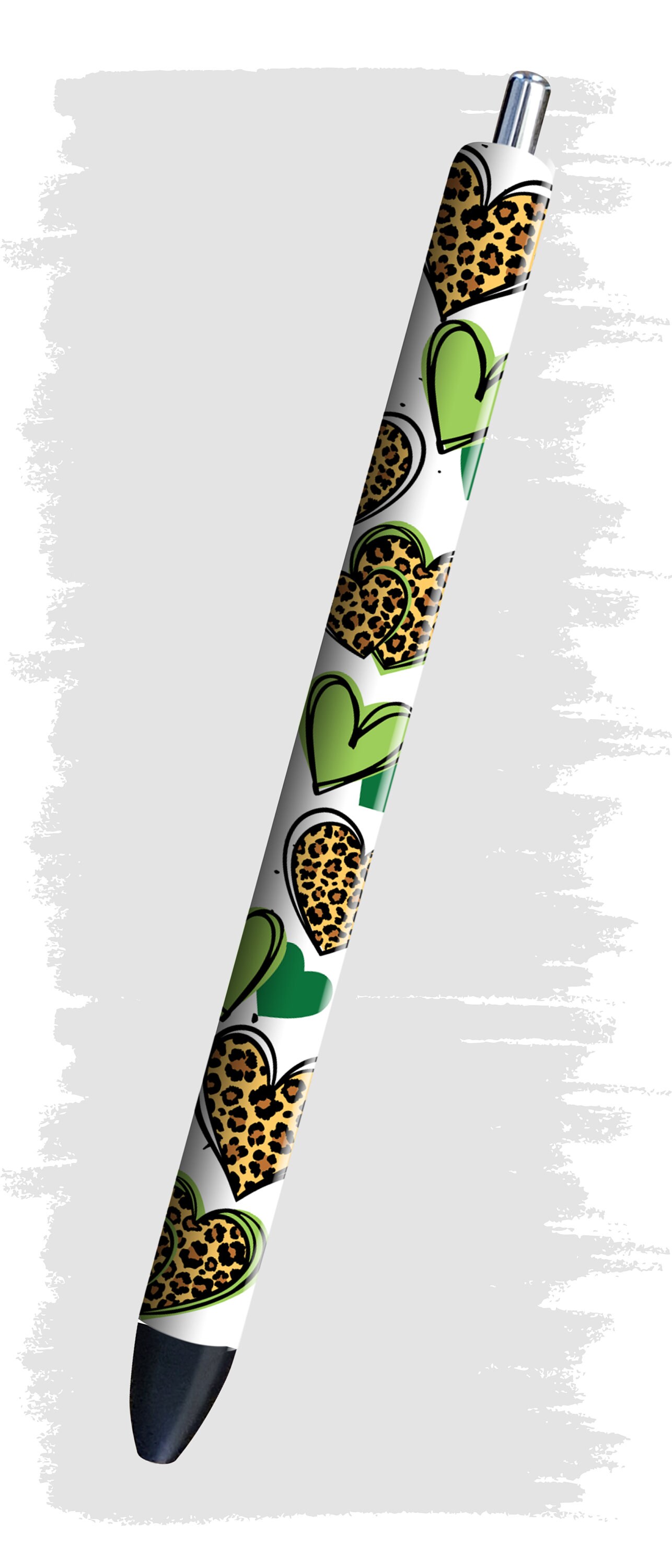 Cheetah Pen Wrap Love Pen Wrap Glitter Pen Wrap Heart Pen - Etsy