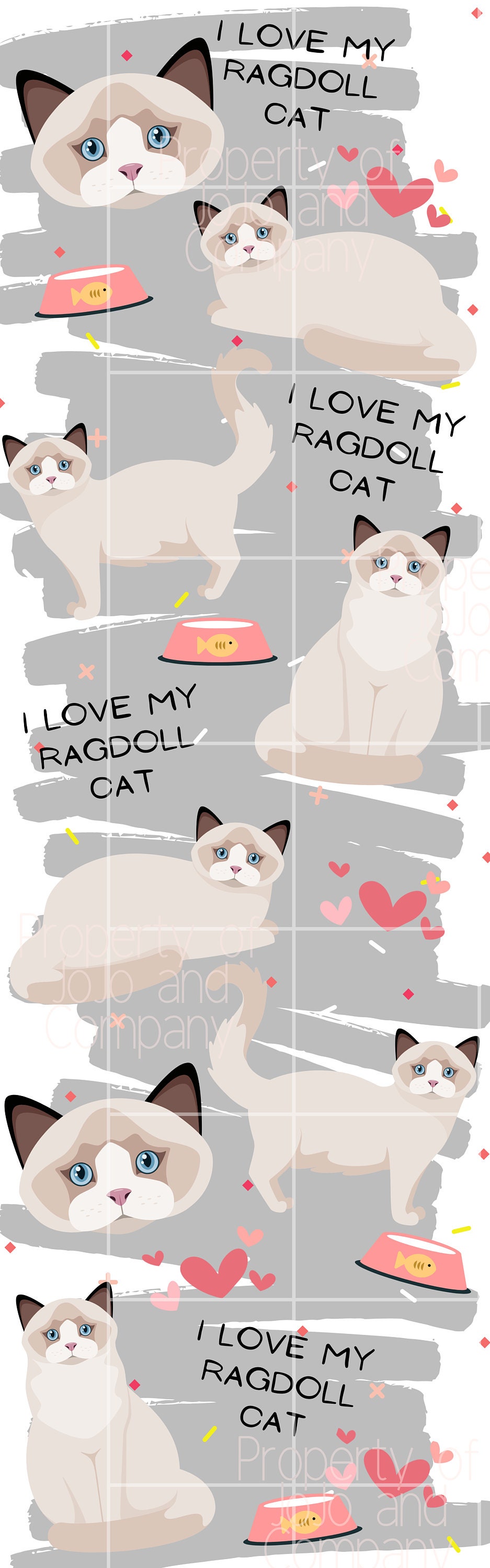 Ragdoll Cat Pen Wrap, Cat Pen Wrap, Glitter Pen Wraps, Ragdoll Pen Wrap ...