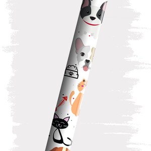 Dog Pen Wrap, Paw Print Pen Wrap, Glitter Pen Wrap, Animal Pen Wrap ...