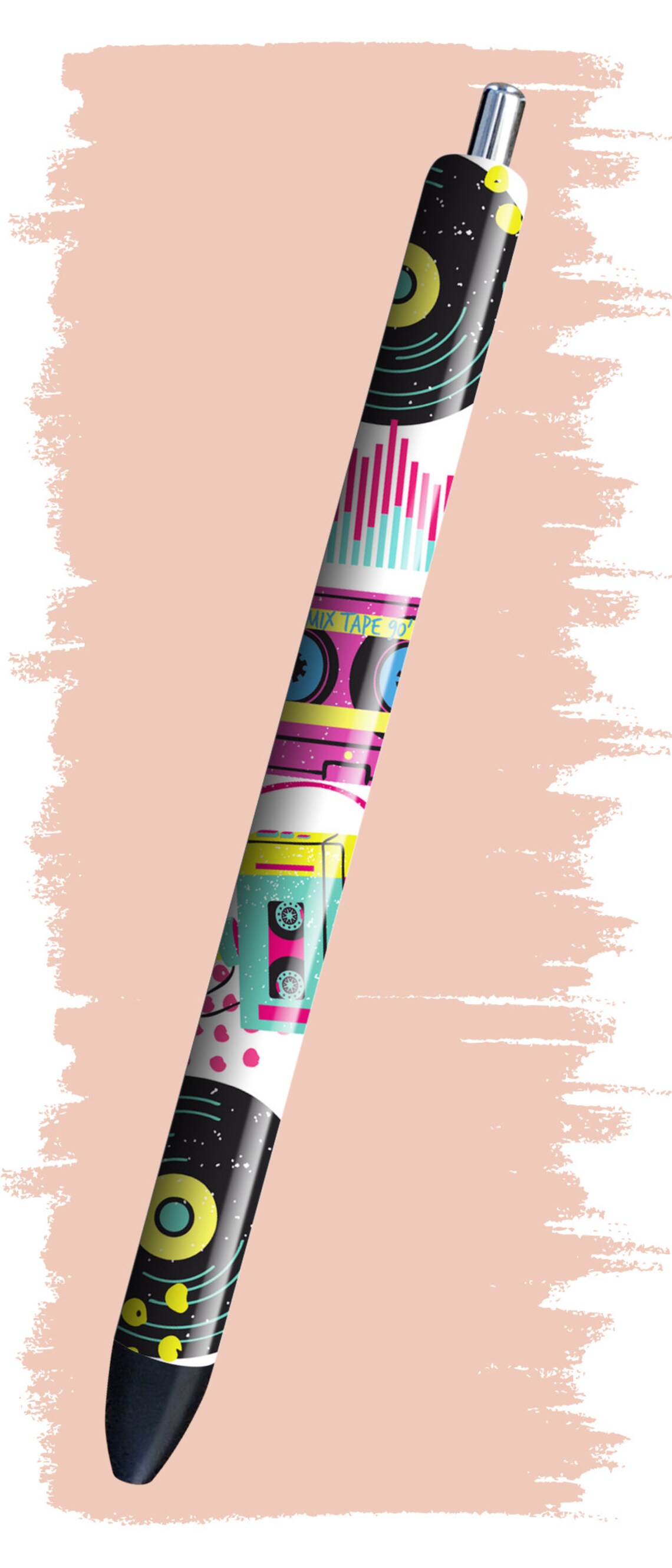 Music Pen Wrap Music Note Pen Wrap Glitter Pen Wrap Musical - Etsy