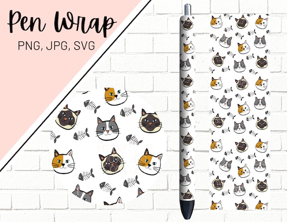 Cat Pen Wrap Kitten Pen Wrap Animal Pen Wrap Epoxy Pen - Etsy